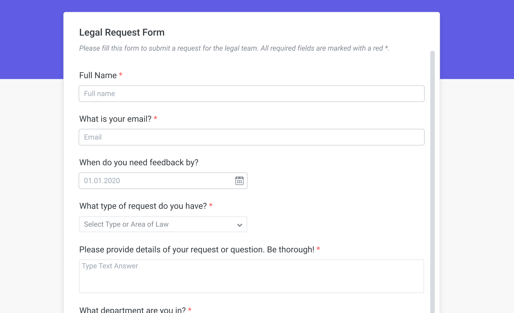 Legal Request Form Module Template Tonkean Library Legal Request Form Module Template Tonkean Library